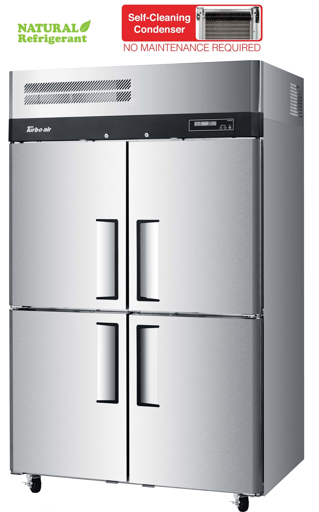 Turbo Air 4 x 1/2 Door Upright Refrigerator W1260 x D850 x H1926mm: KR